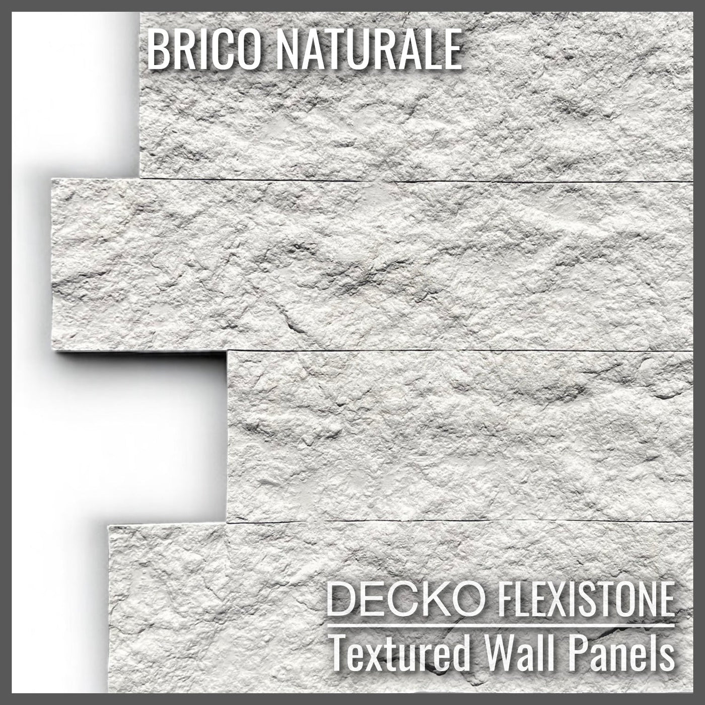 DECKO Flexistone Stone Wall Panels - BRICO NATURALE - Box of 12 Interl ...