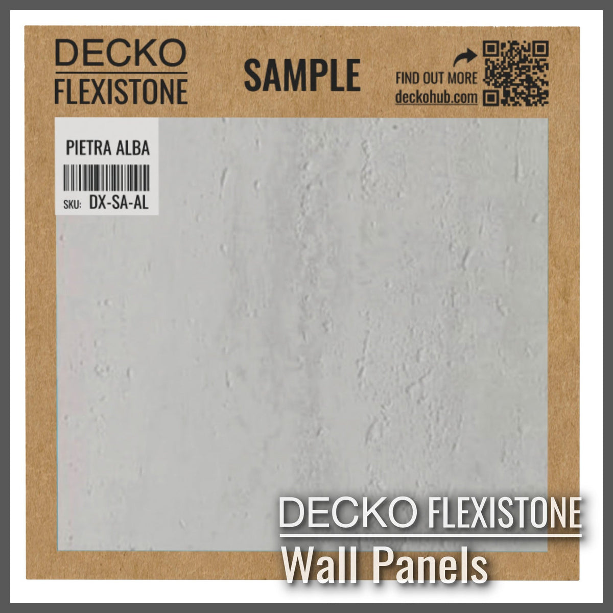 Flexible 3D Stone Wall Panel Sample - PIETRA ALBA | DECKO Flexistone - — DECKO New Zealand