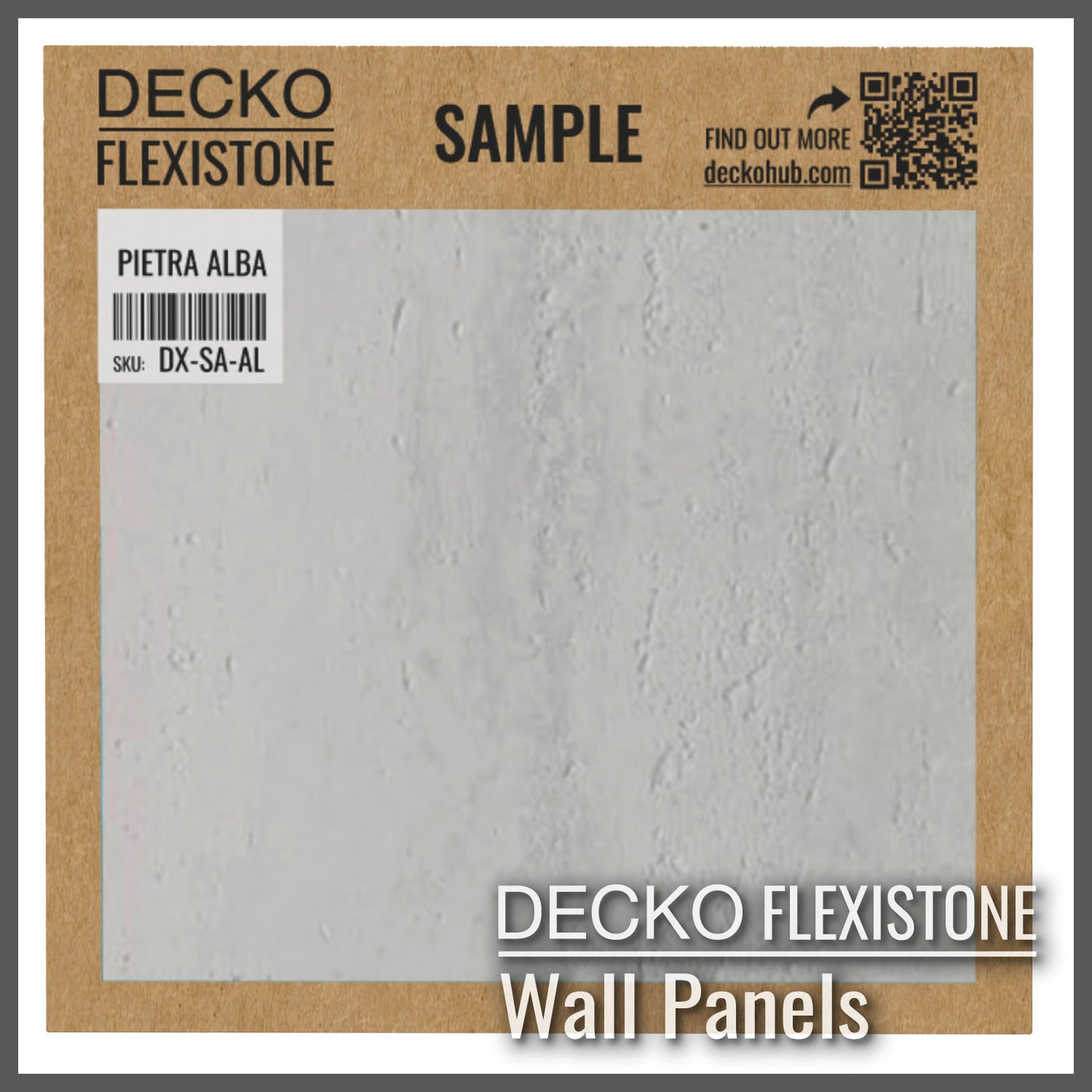 Flexible 3D Stone Wall Panel Sample - PIETRA ALBA | DECKO Flexistone - — DECKO New Zealand