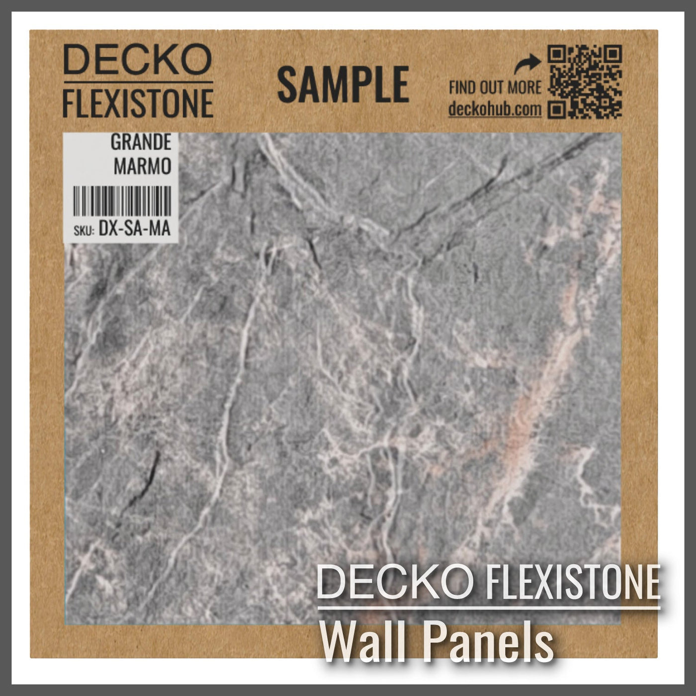 Flexible 3D Stone Wall Panel Sample - GRANDE MARMO | DECKO Flexistone ...