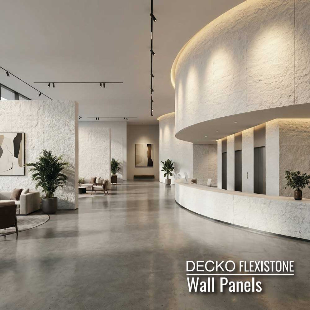Flexible 3D Stone Wall Panels - DECKO Flexistone - MAXI BIANCO - Custo — DECKO New Zealand